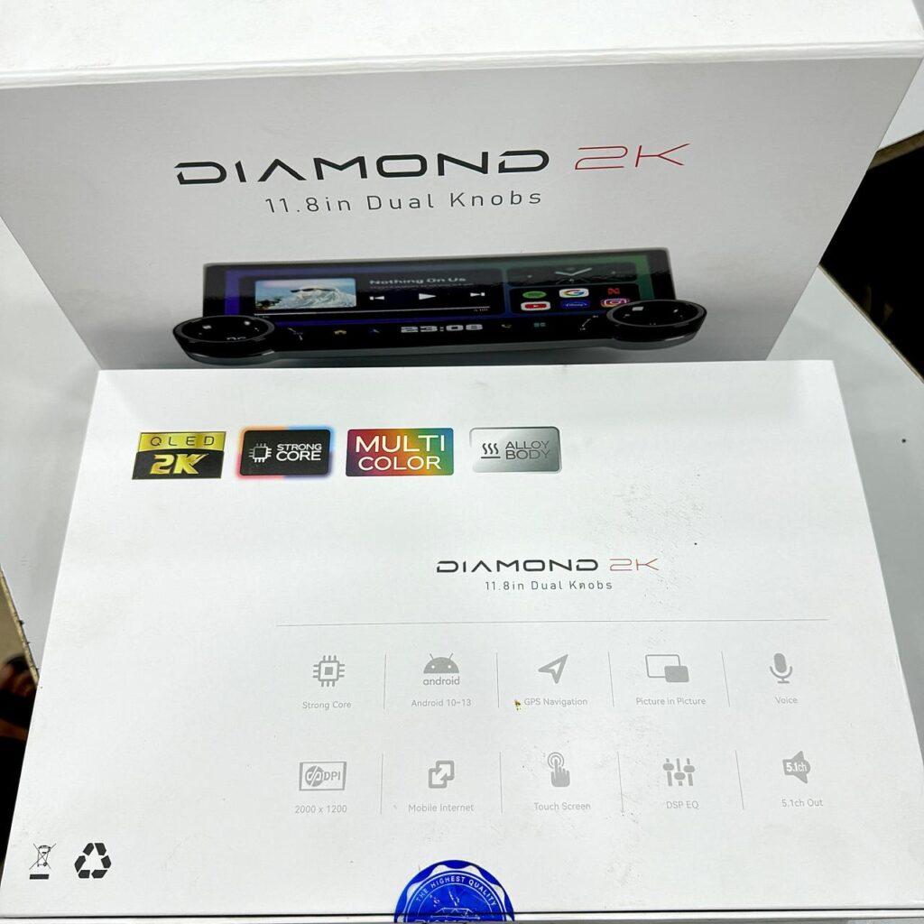Diamond 2K Stereo 11.8in Dual Knobs || Compatible for Any Car – with ...